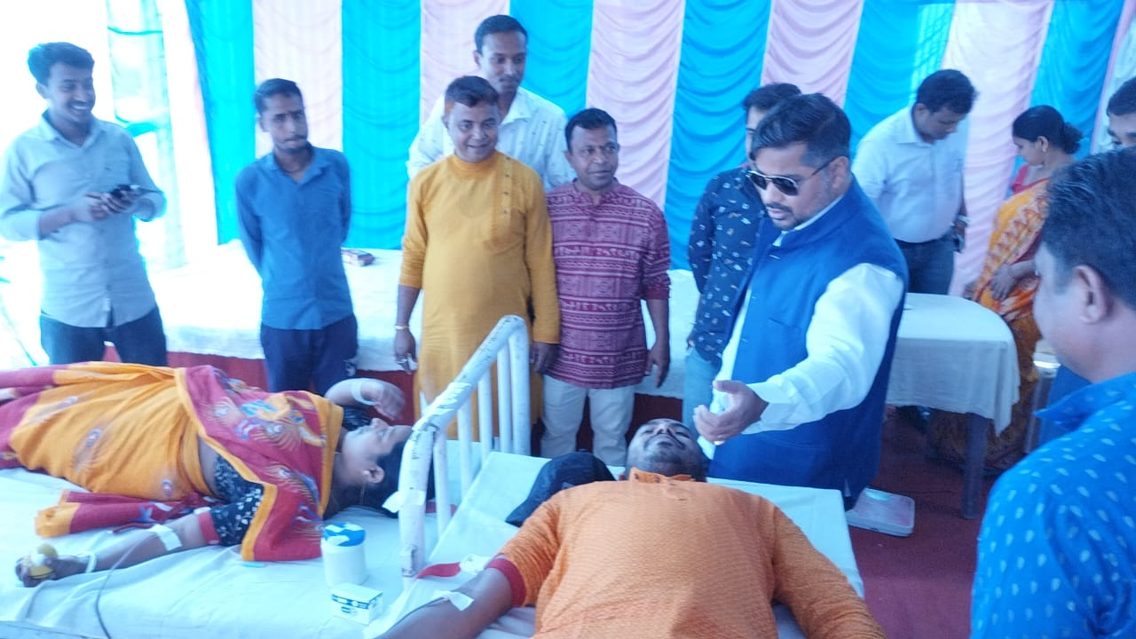 Sushanta Chowdhury attends a mega blood donation camp at Majlishpur ...
