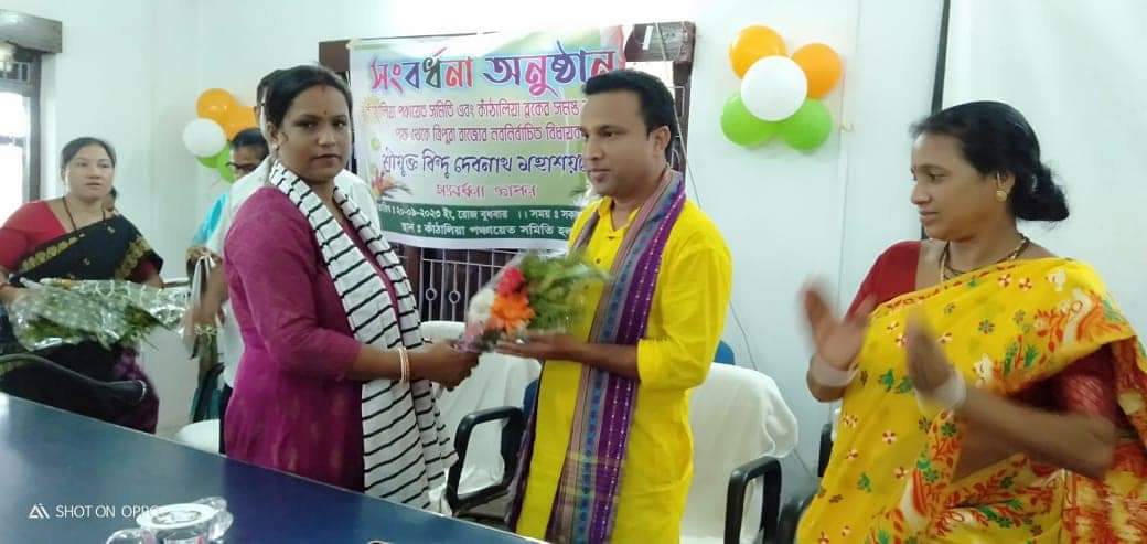Newly elected MLA Bindu Debnath honoured at Kathalia Block - Tripura ...
